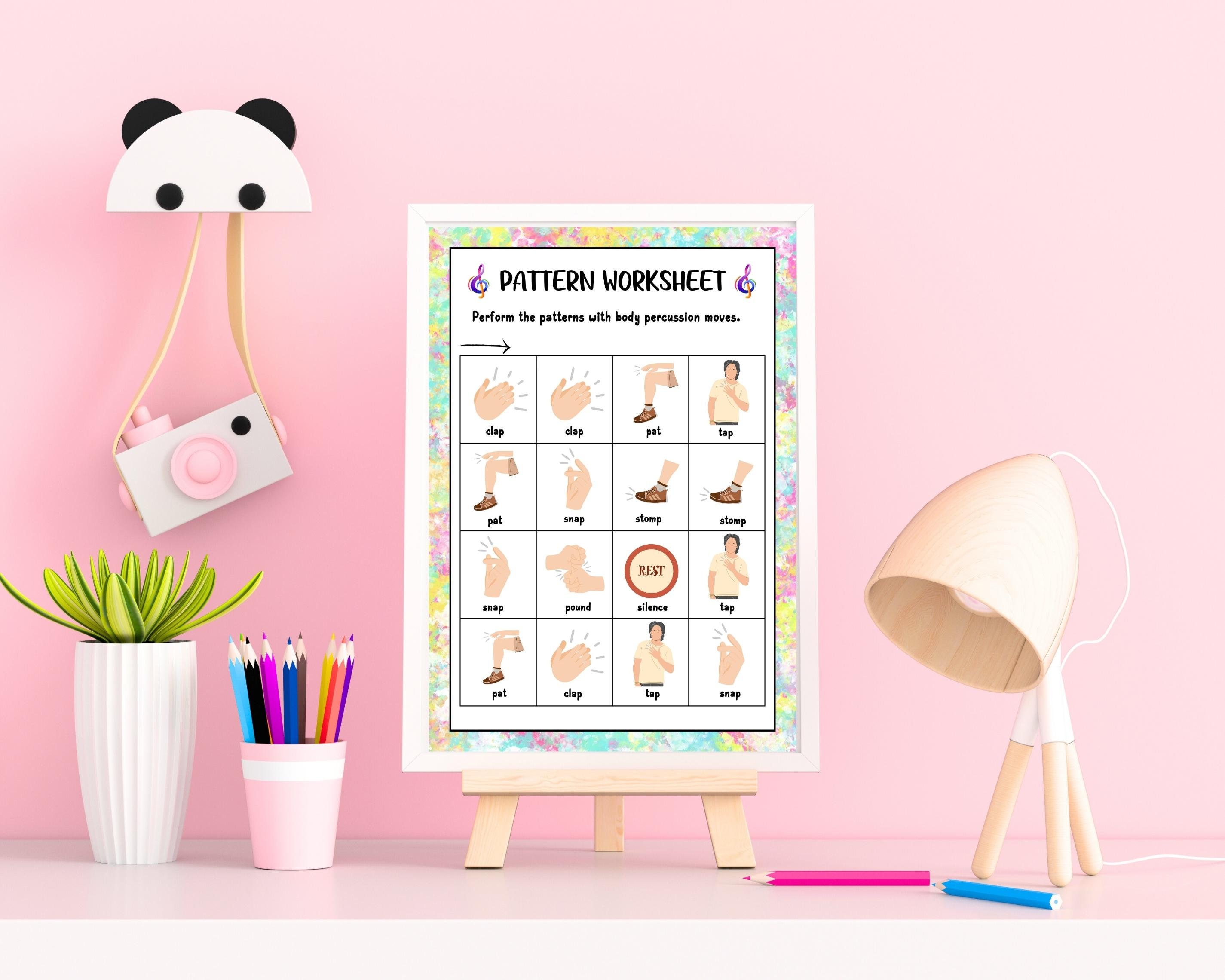 Body Awareness Cards and Activity Printable for Kids, Body Percussion ...
