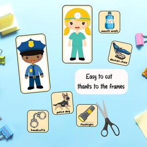 Community Helpers Toddler Sorting Activity, Professions Printable for ...