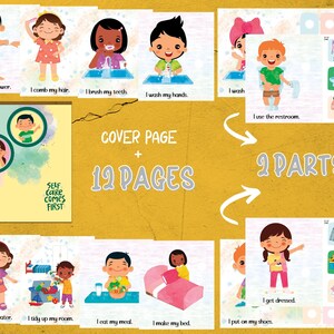 Self Hygiene and Daily Life Skills Bundle for Kids, Self Care ...