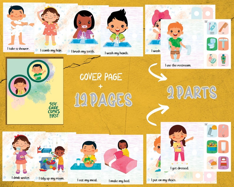 Self Hygiene and Daily Life Skills Bundle for Kids, Self Care ...