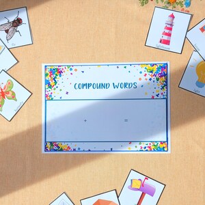 Compound Words Activity Pages Cards, Phonics Game, Kindergarten, First ...