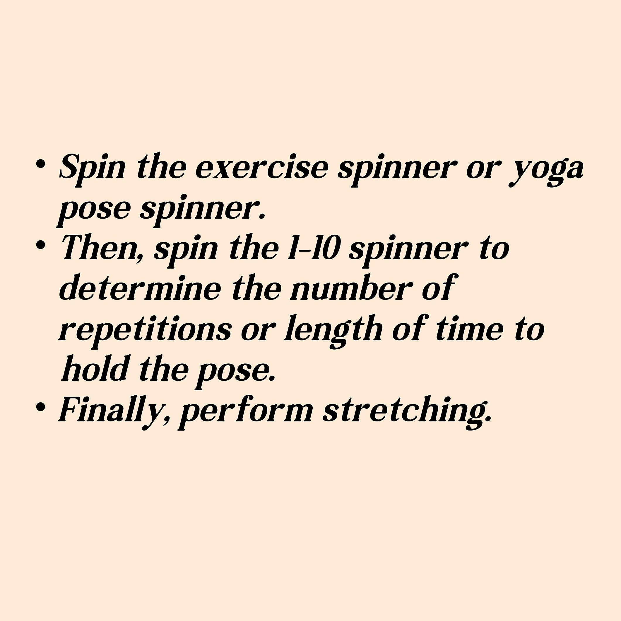 Exercise and Yoga Spinner Game for Kids, Healthy Habits Activity ...