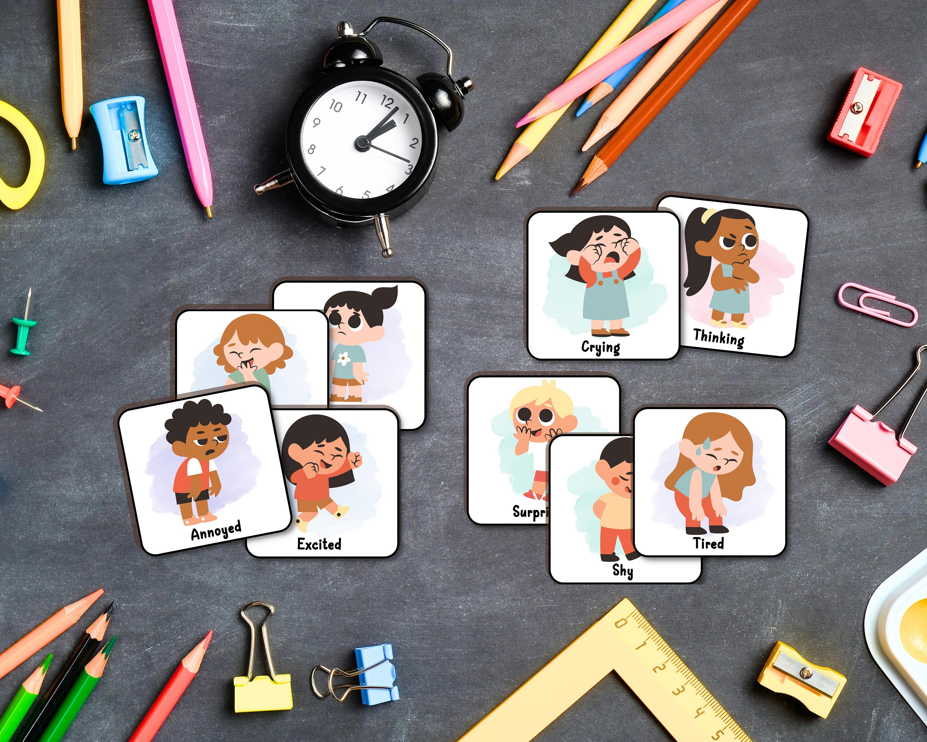 Feelings|emotions Flashcards for Kids, Preschool Printable Flashcards ...
