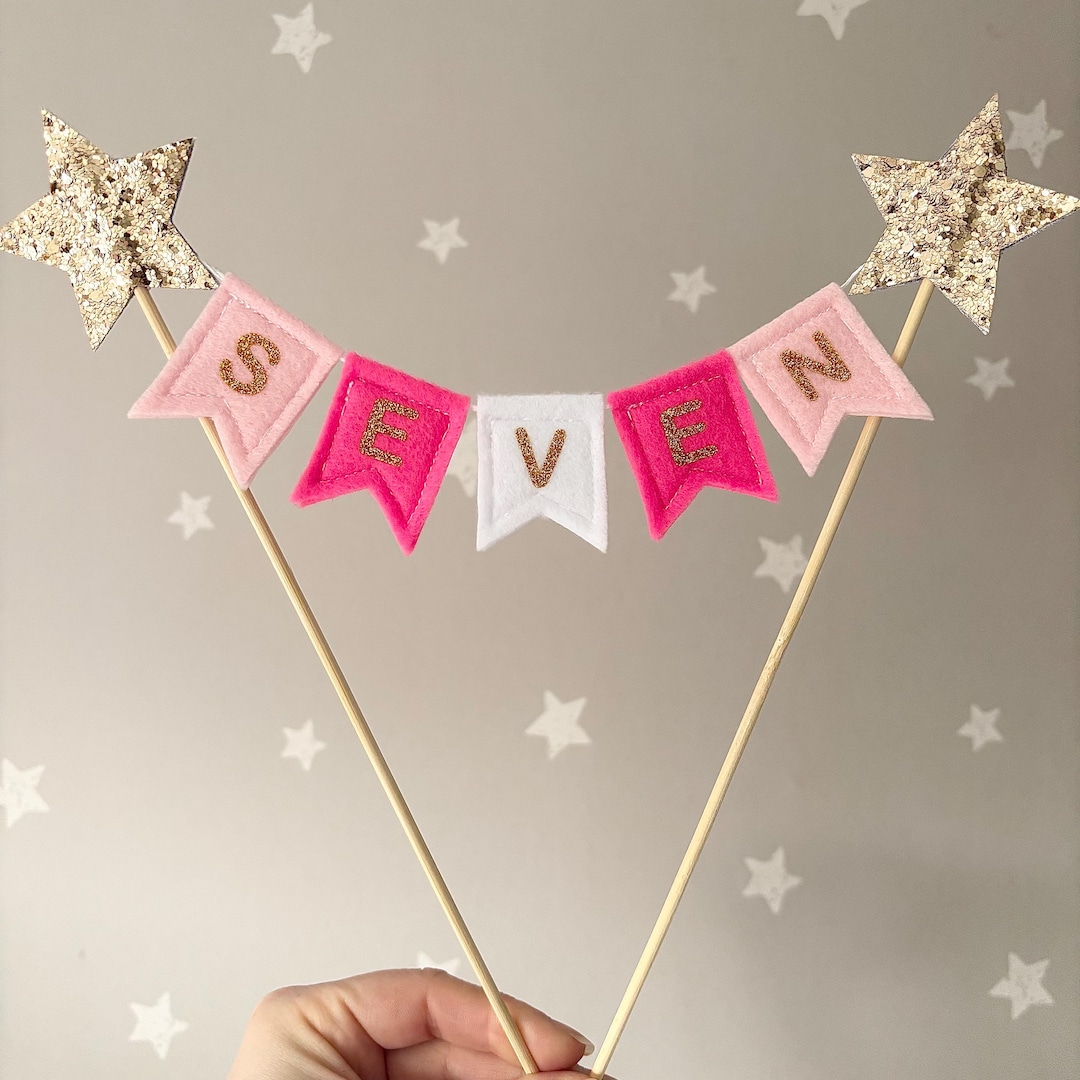 Cake Topper - Bunting Cake Topper - Felt Bunting - Cake Bunting ...