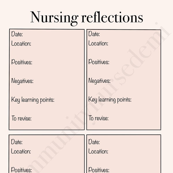 Nursing Student Reflection - Etsy Nursing Student Reflection - Etsy