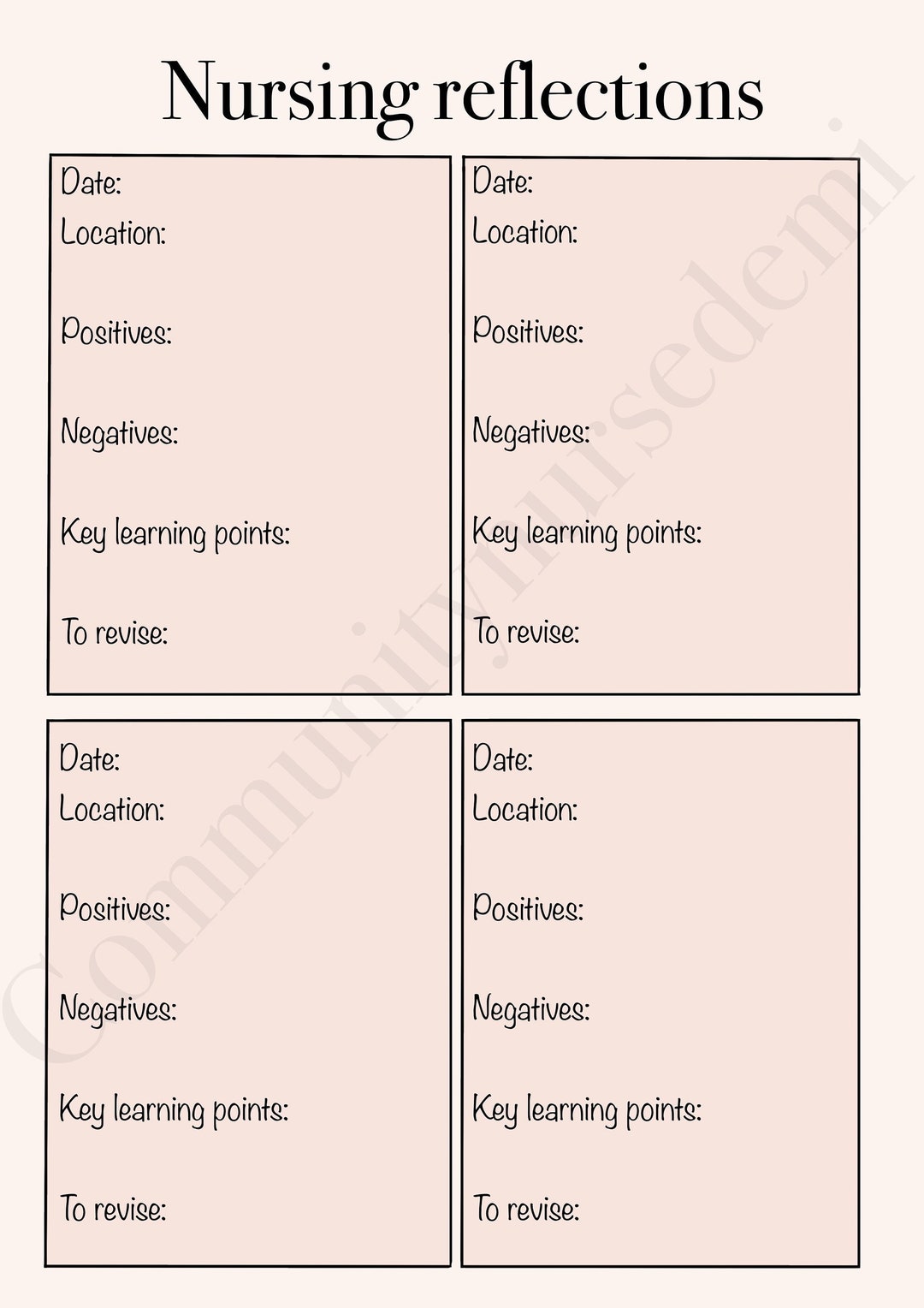 Nursing Reflections, Student Nurse Reflections, Nursing Placements ...