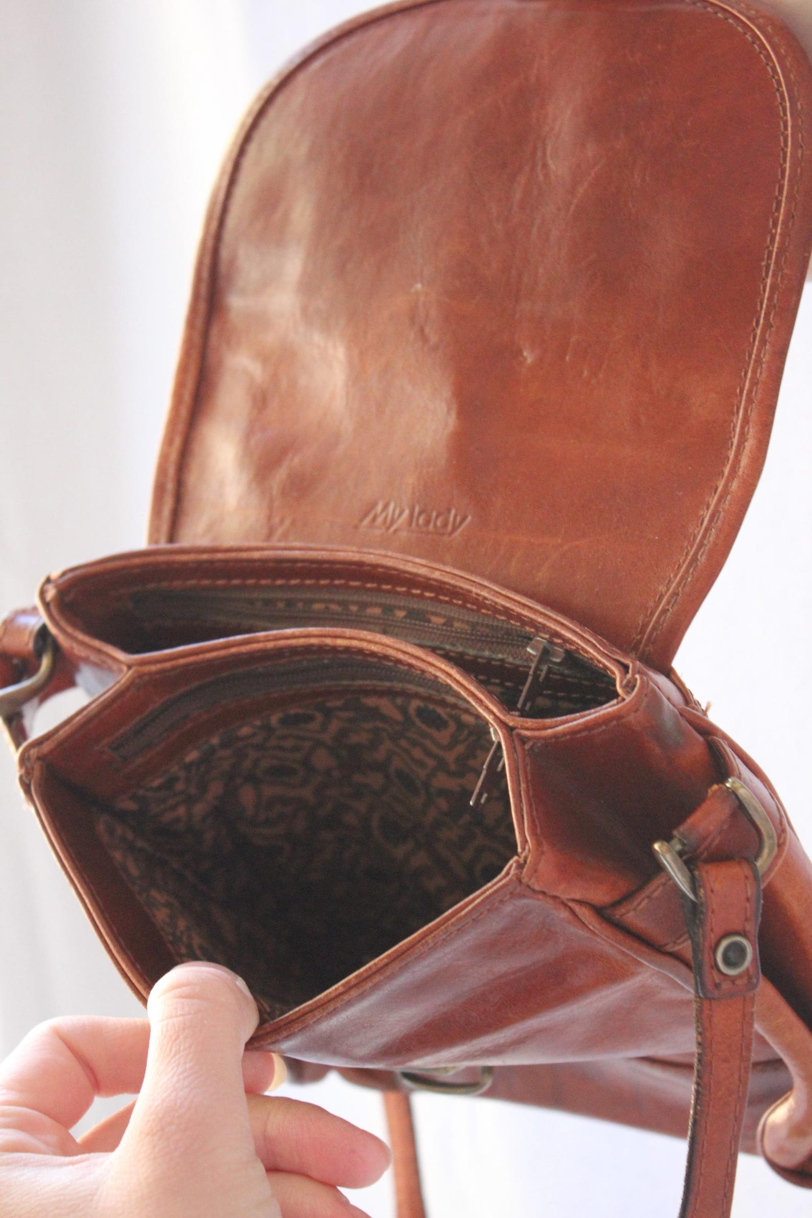 Vintage Mini Leather Bag in Brown, Vintage 70s - Etsy