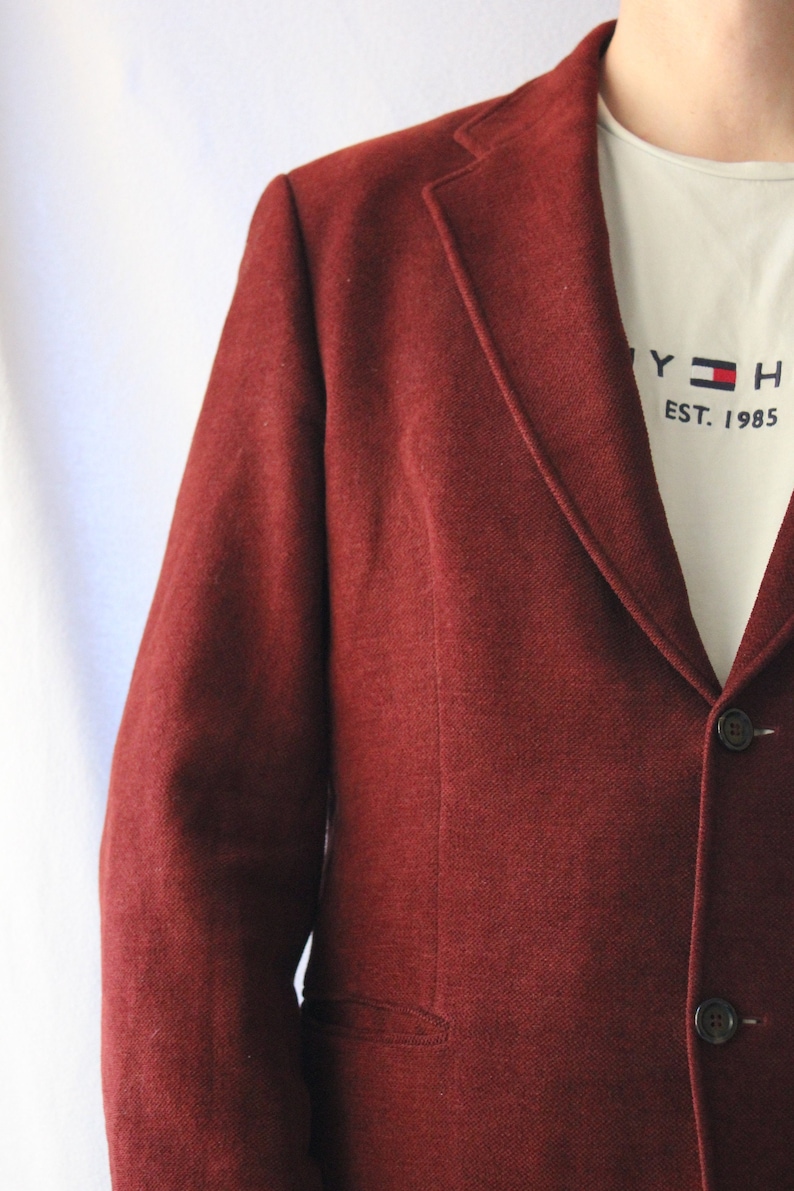 Vintage Mens Blazer, Dark Red Blazer, Men Blazer/jacket, Men's Clothing ...