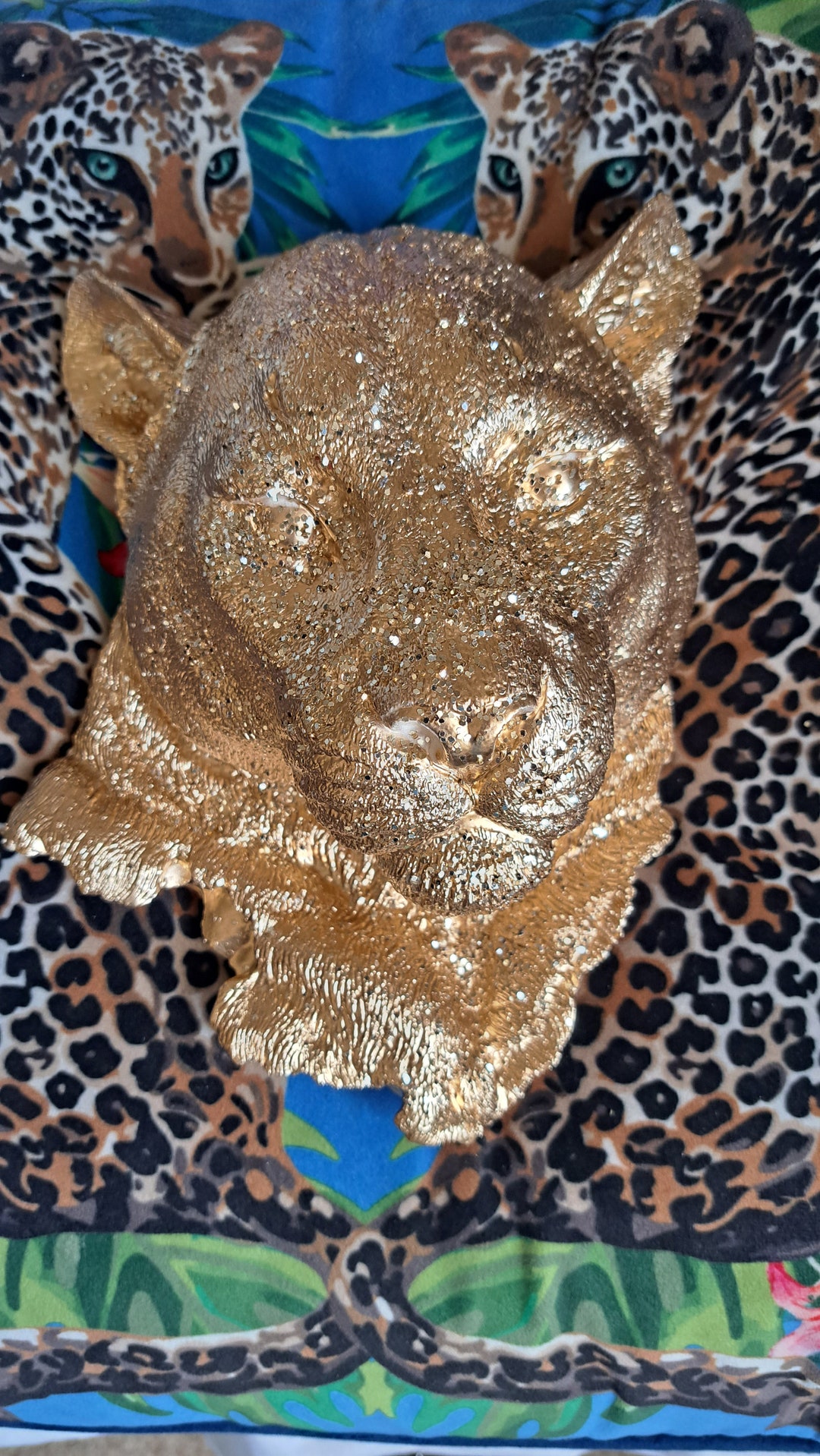 Bling Gold Leopard Head - Etsy
