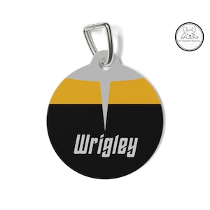 Sci Fi Dog Tag, Custom Dog Tag, Personalized Dog ID, Boldly Go, Star ...