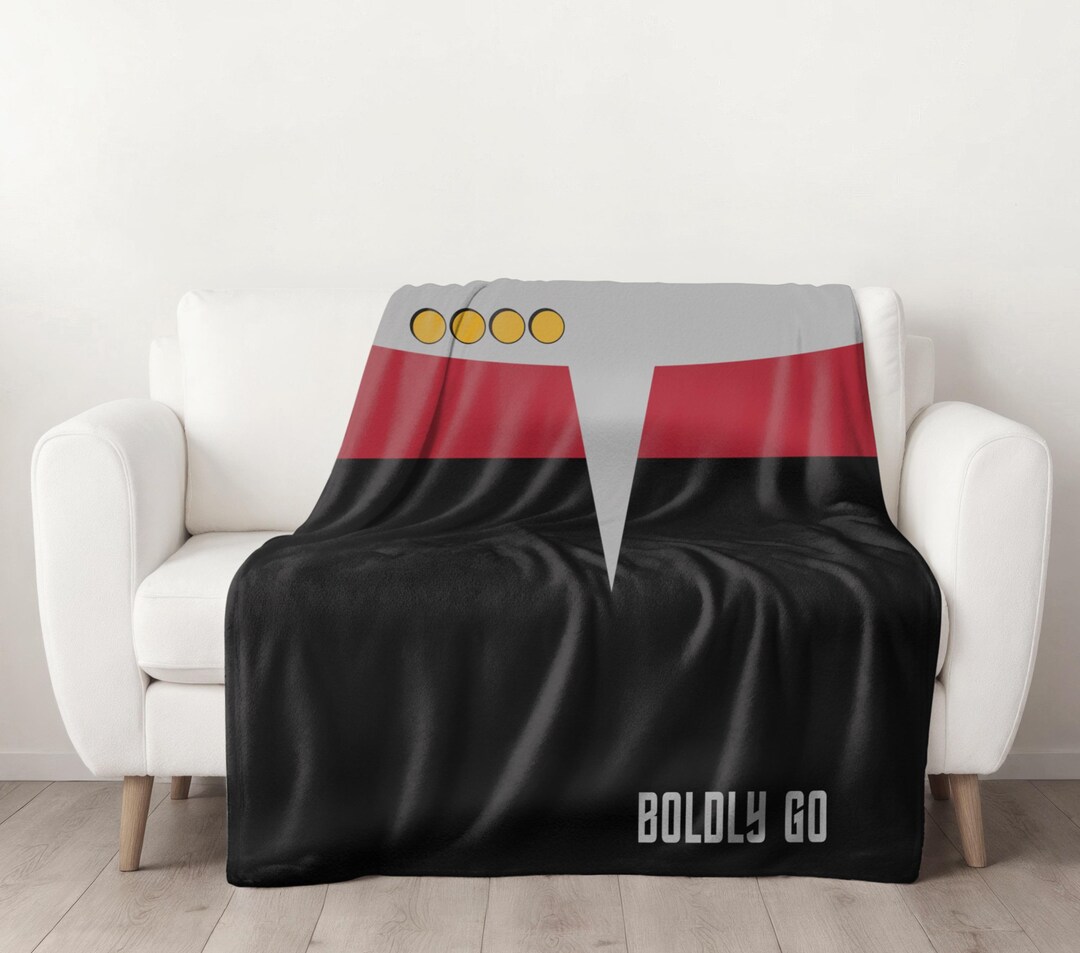 Custom Sci Fi Fleece Blanket, Sci-fi Uniform, Captain, Star, Boldly Go ...