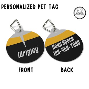 Sci Fi Dog Tag, Custom Dog Tag, Personalized Dog ID, Boldly Go, Star ...