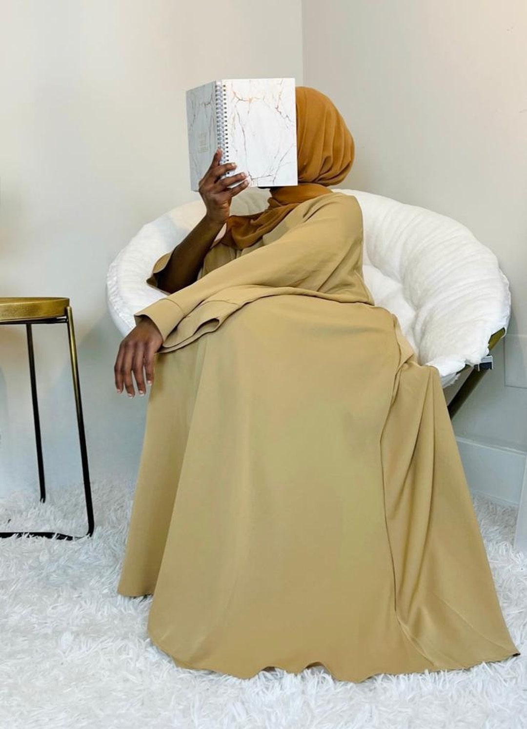 Kalsoom Maxi Abaya Dress - Camel - Etsy