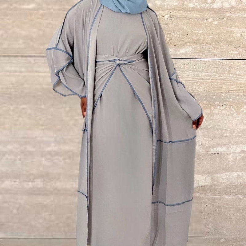 3 Piece Abaya Set - Etsy