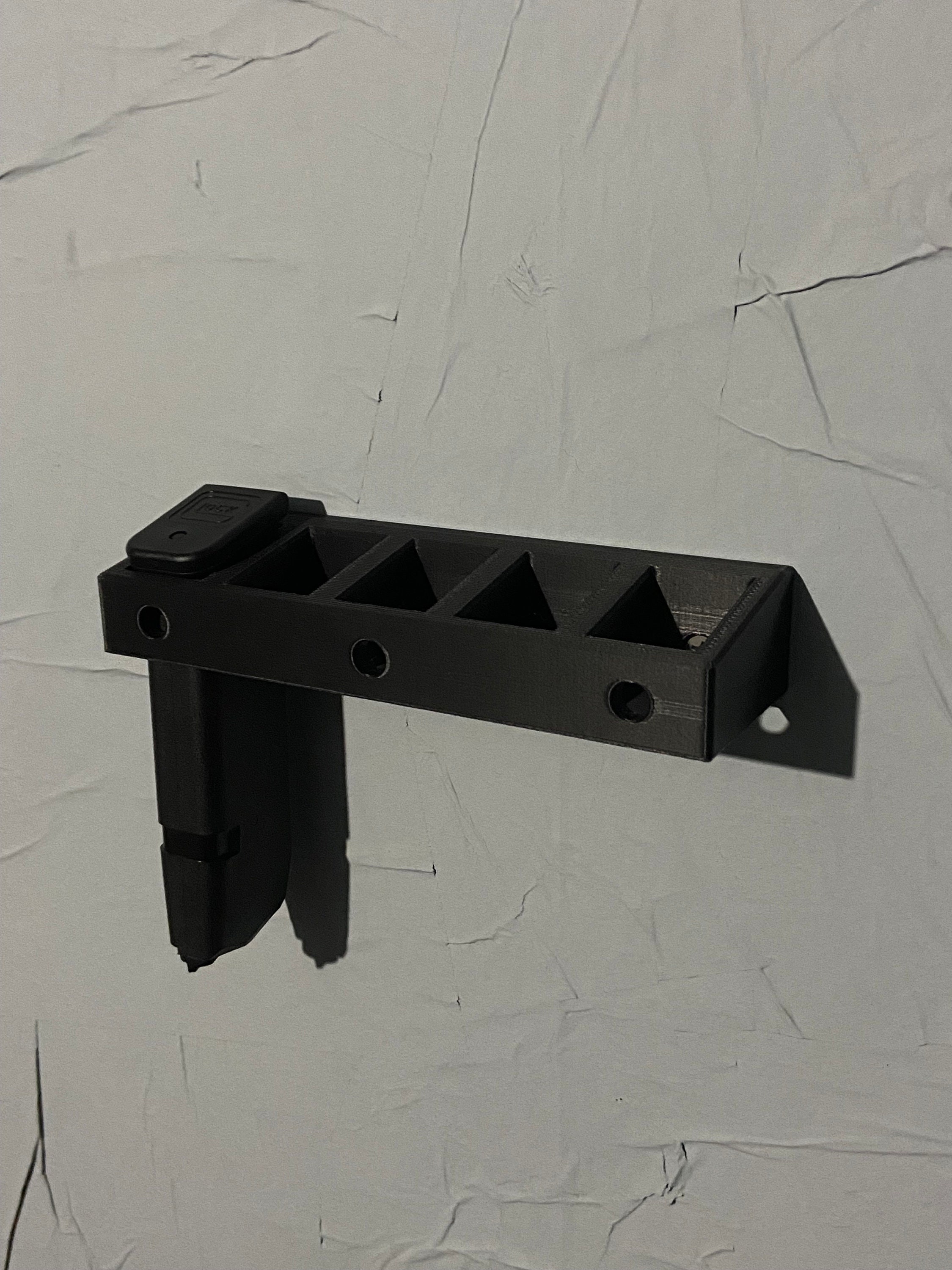 Glock 43X 9mm Magazine Wall Mount Magazine Holder. Holds 5 Magazines ...