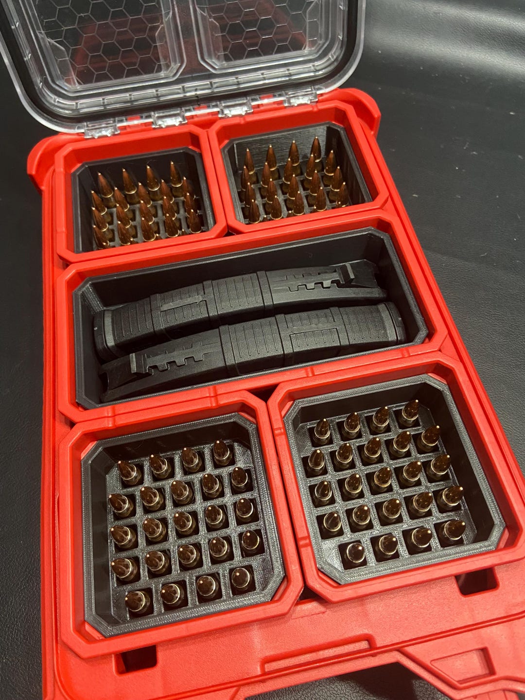 AR-15 Milwaukee Packout 5.56, .223, .300 Blackout Ammo Inserts and Mag ...