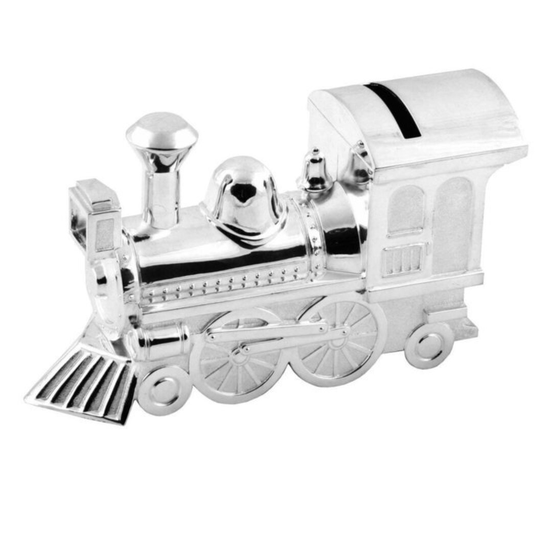 Silver Plated Steam Train Money Box - Etsy