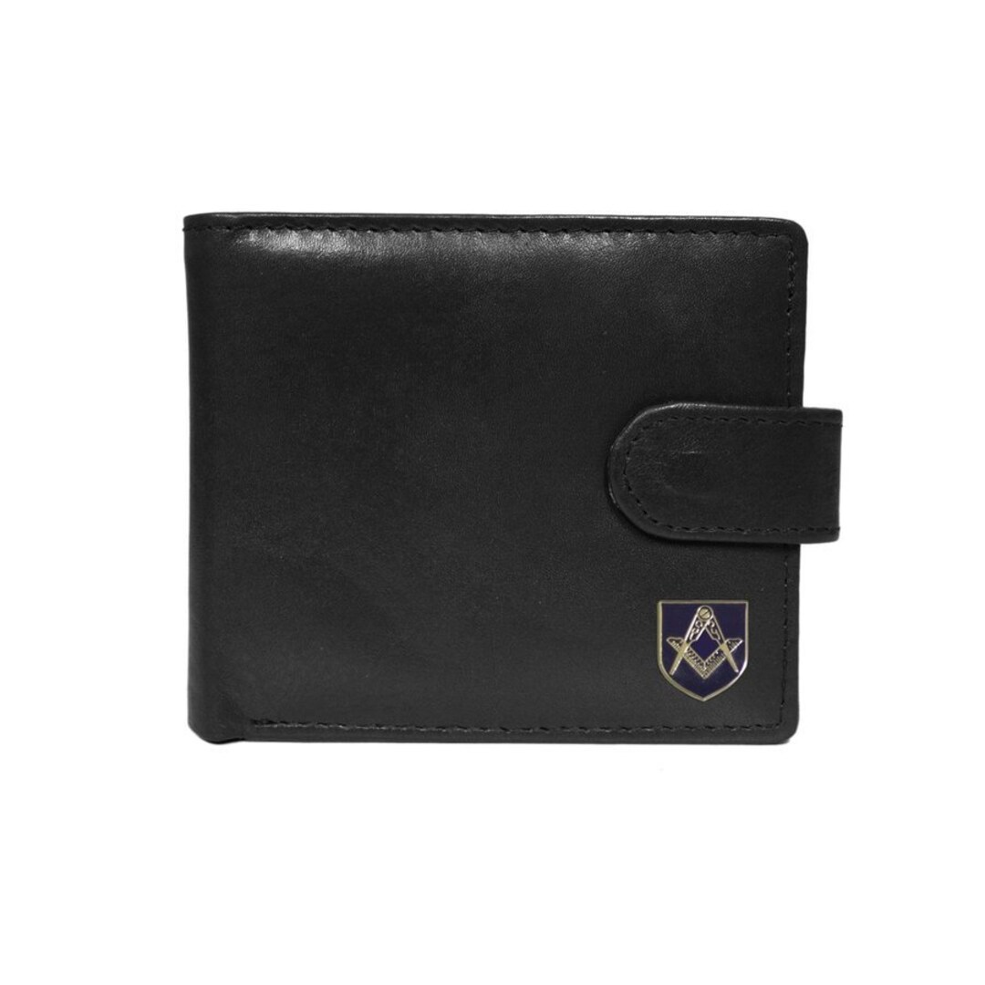 Quality Black Leather Masonic Wallet - Etsy