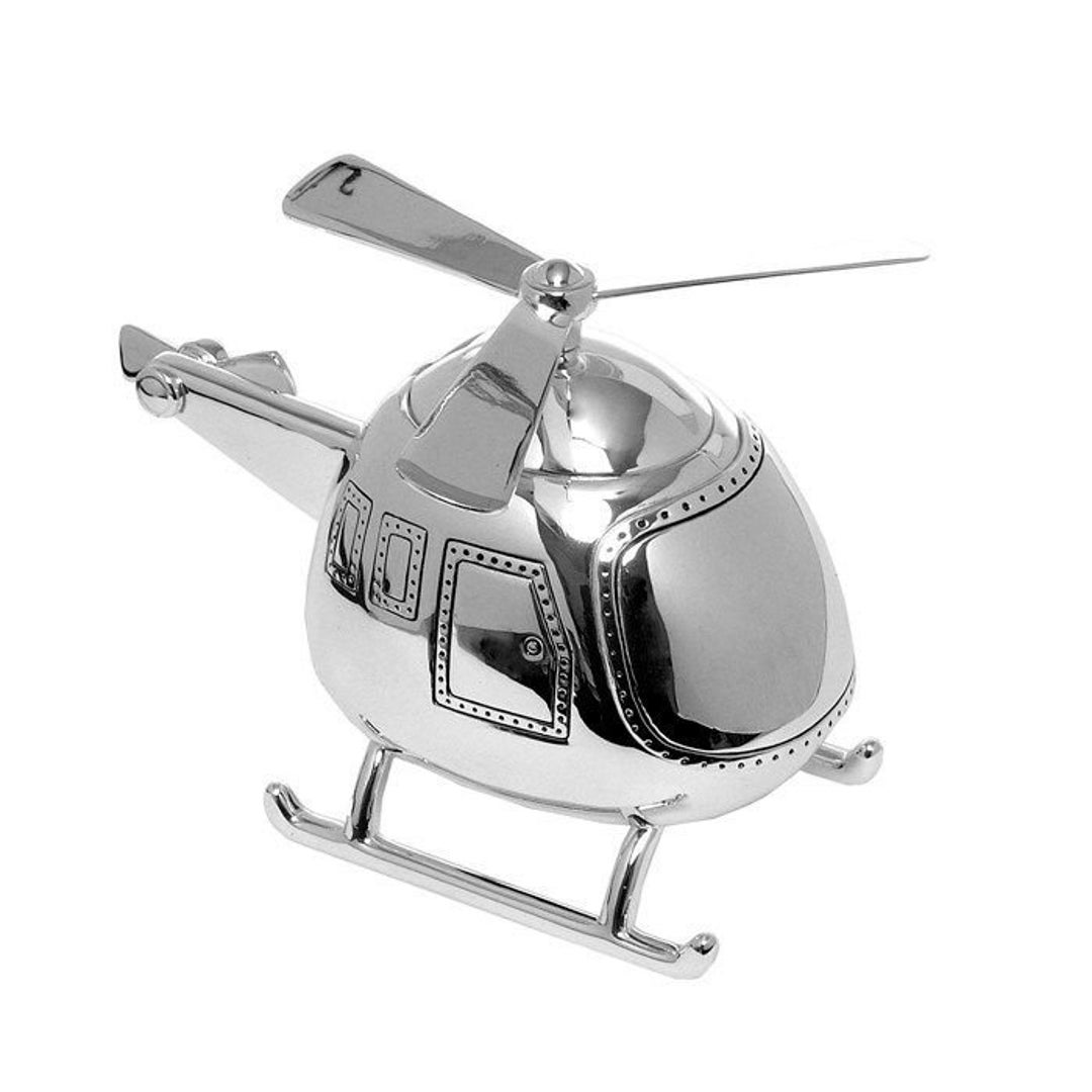 Silver Plated Helicopter Money Box - Etsy