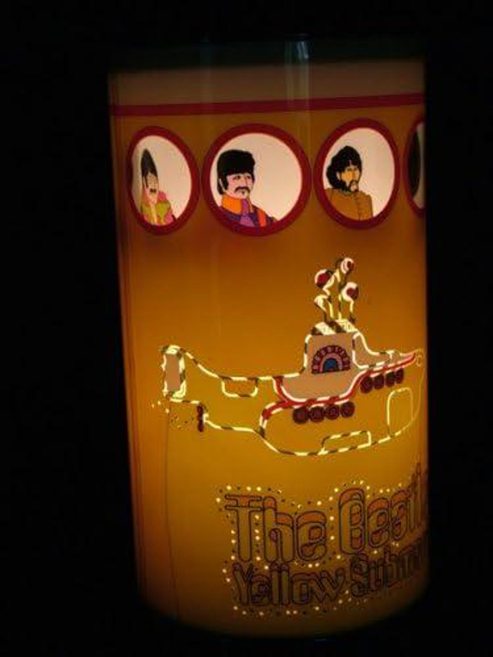 The Beatles Yellow Submarine Rotating Table Lamp - Etsy