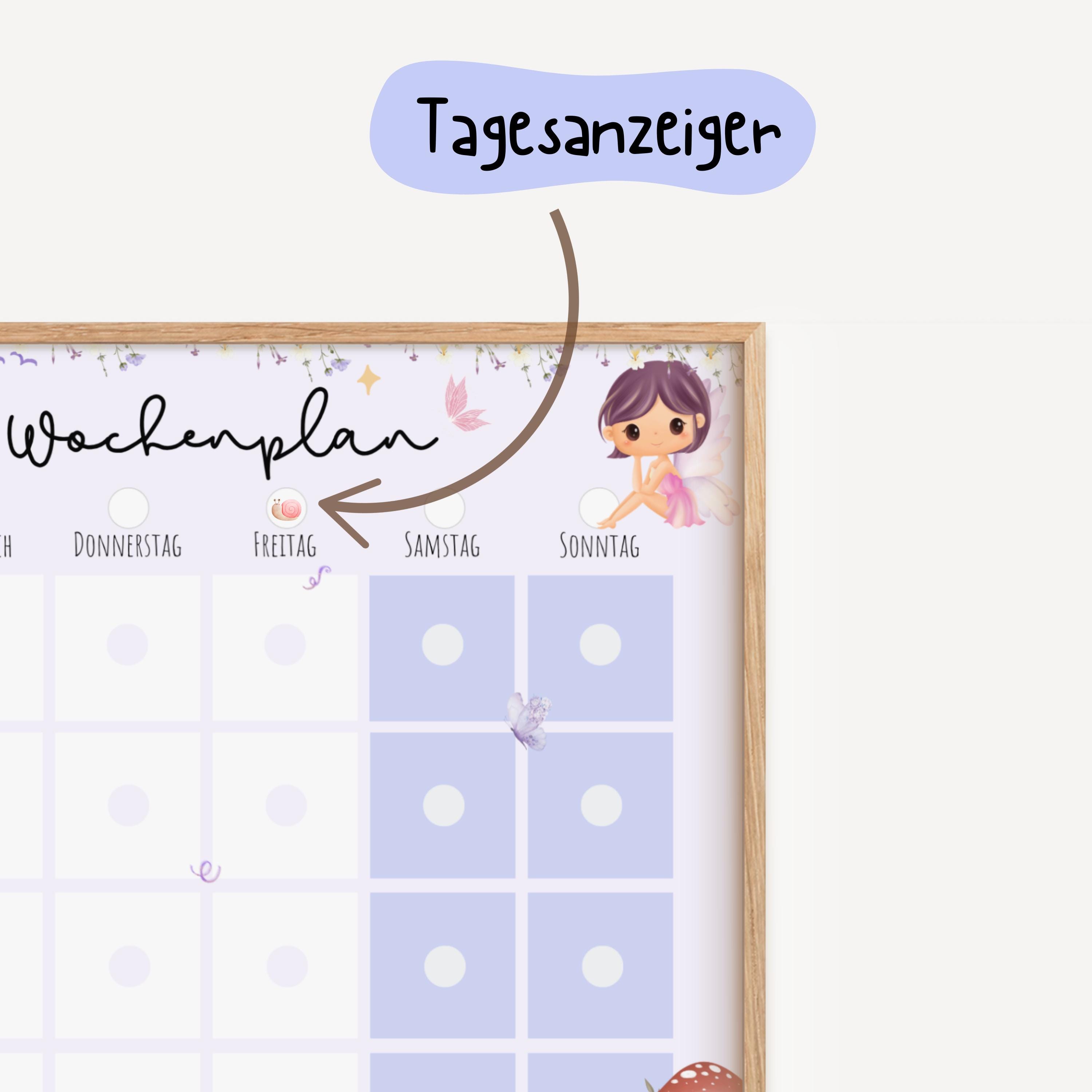 Fairy-lila Kids Weekly Planner: Montessori Routine Chart (digital ...