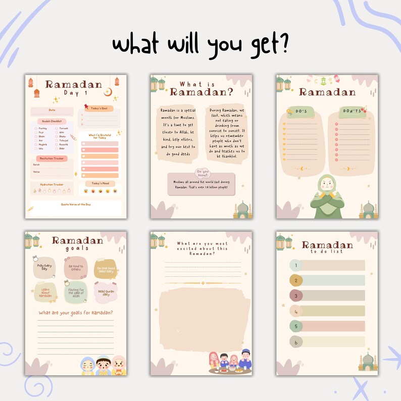Kids Ramadan Activity Journal Planner | Quran Reading Fasting Salat ...