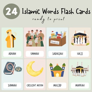 Islamic Words Flash Cards: Educational Preschool Learning (digital ...