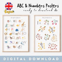 Earth Tones Alphabet Poster, Educational Poster, ABC Print, Nursery ...