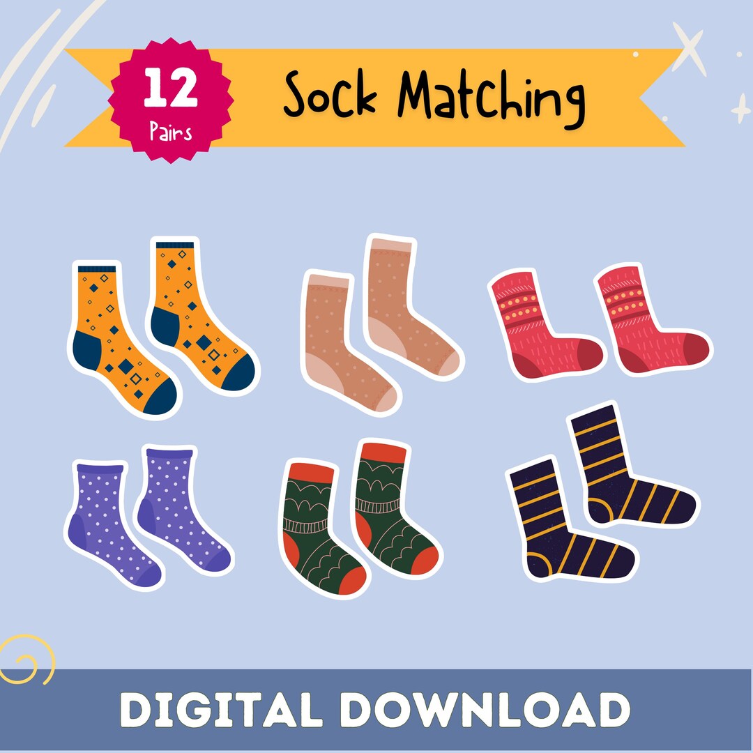 Montessori Socks Pattern Matching Game | Sensory Activity for Toddlers ...