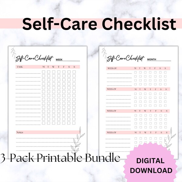 Weekly Mental Health Checklist - Etsy