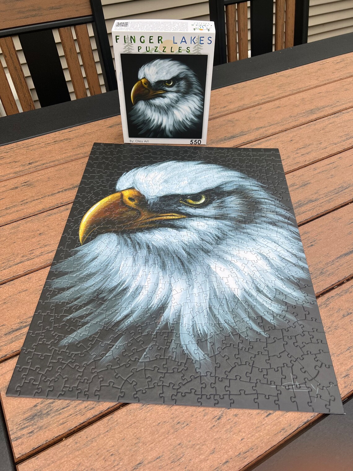 Bald Eagle 550 Piece Jigsaw Puzzle Random Cut Finger Lakes Puzzles, LLC ...