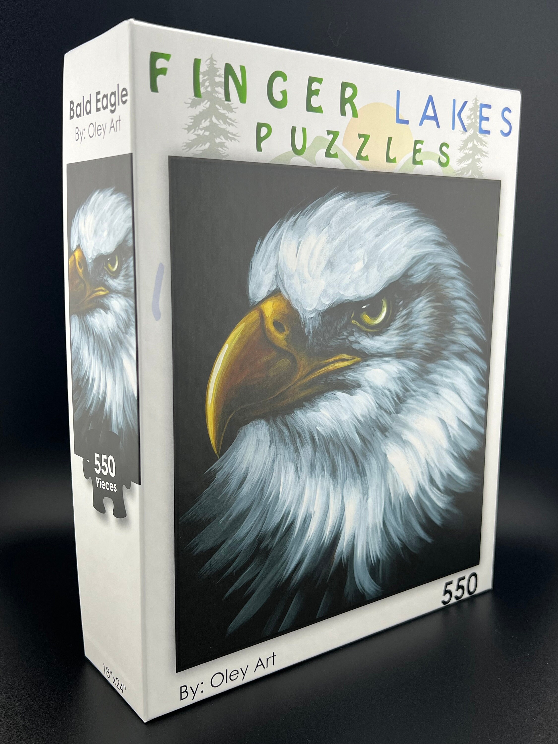 Bald Eagle 550 Piece Jigsaw Puzzle Random Cut Finger Lakes Puzzles, LLC ...