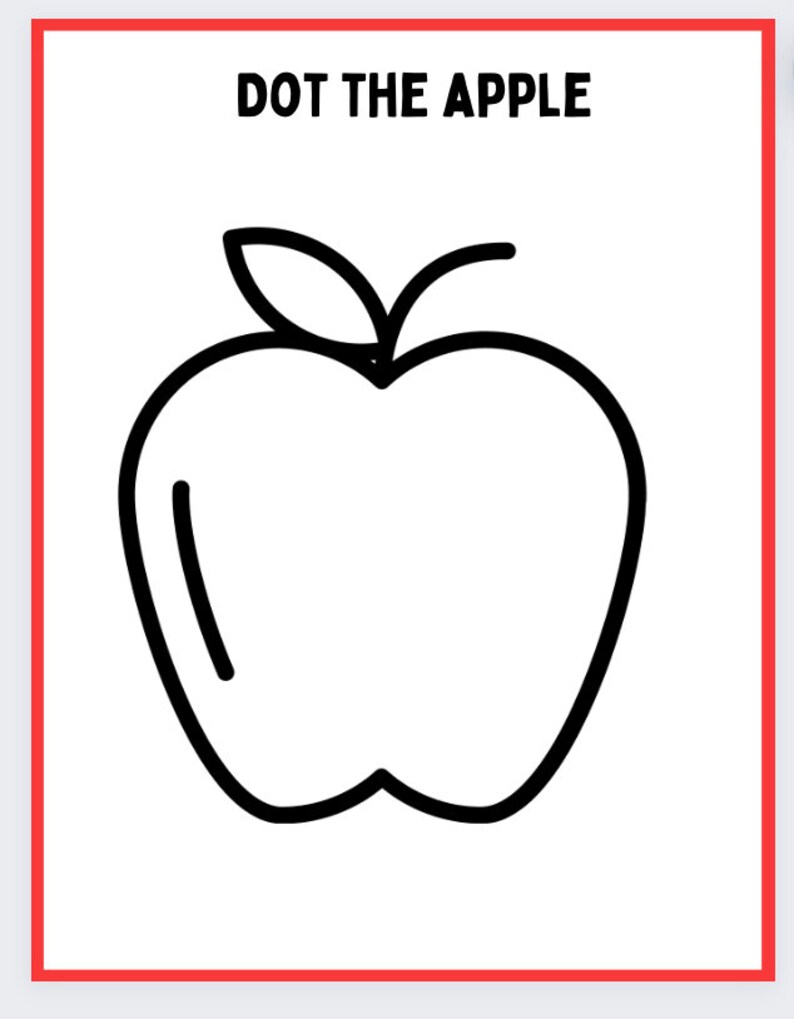Toddler Pre-k Apple Study Printable Pages - Etsy