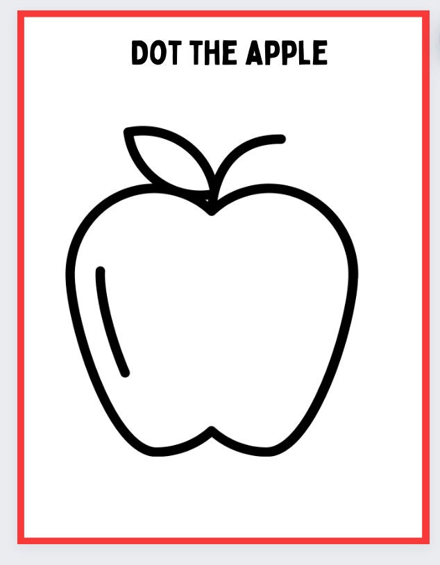 Toddler Pre-k Apple Study Printable Pages - Etsy
