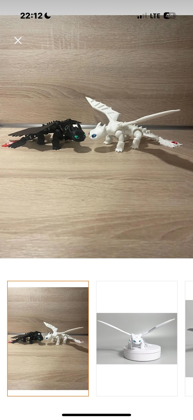 Night Fury & Light Fury Figurines Set – How to Train Your Dragon ...