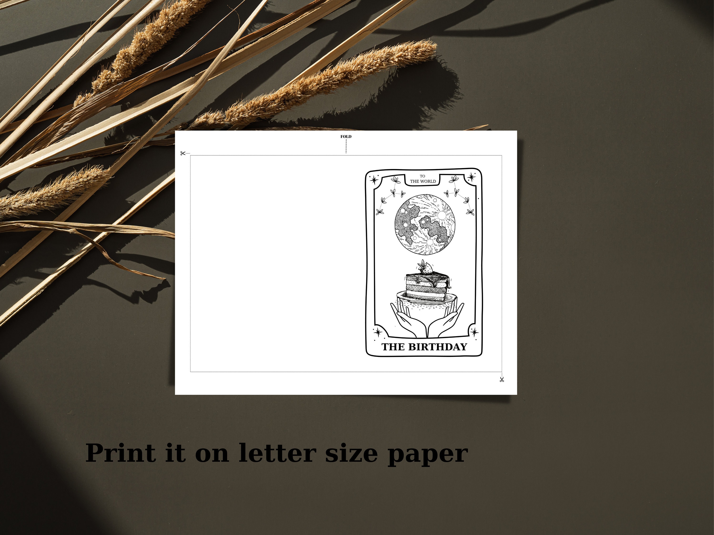 Tarot Birthday Card Birthday to the World Greeting Card Tarot Birthday ...