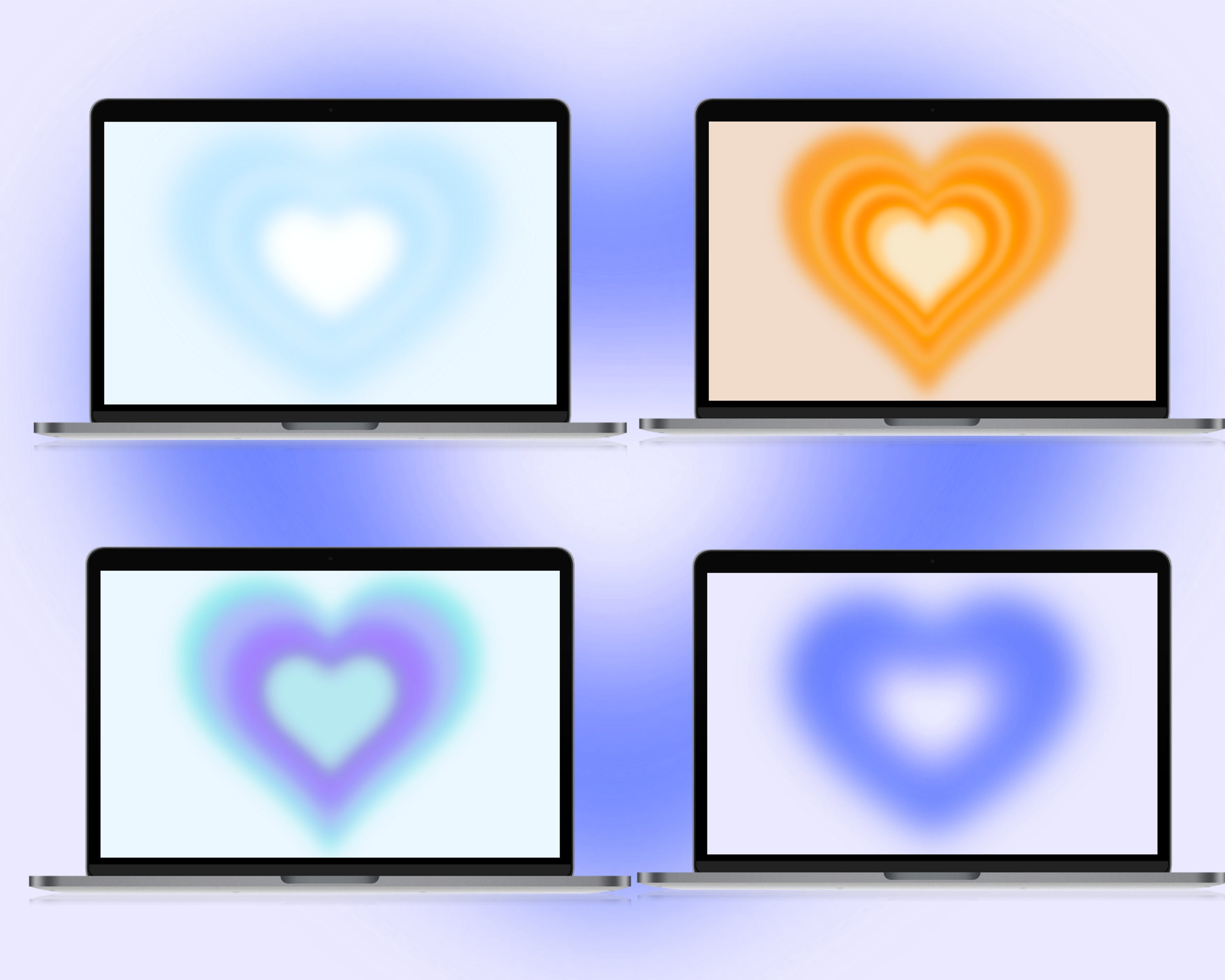 Desktop Heart Aura Aesthetic Abstract Wallpaper Desktop - Etsy