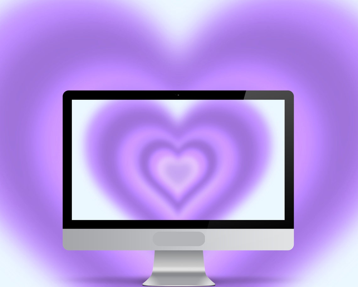 Desktop Heart Aura Aesthetic Abstract Wallpaper Desktop - Etsy