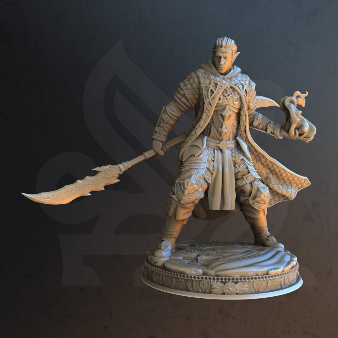 Dark Elf Fighter/ Mage Blade of Wisdom Rolen /dungeons - Etsy