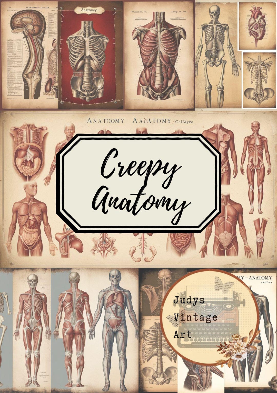 Printable Creepy Anatomy Digital Kit - Etsy