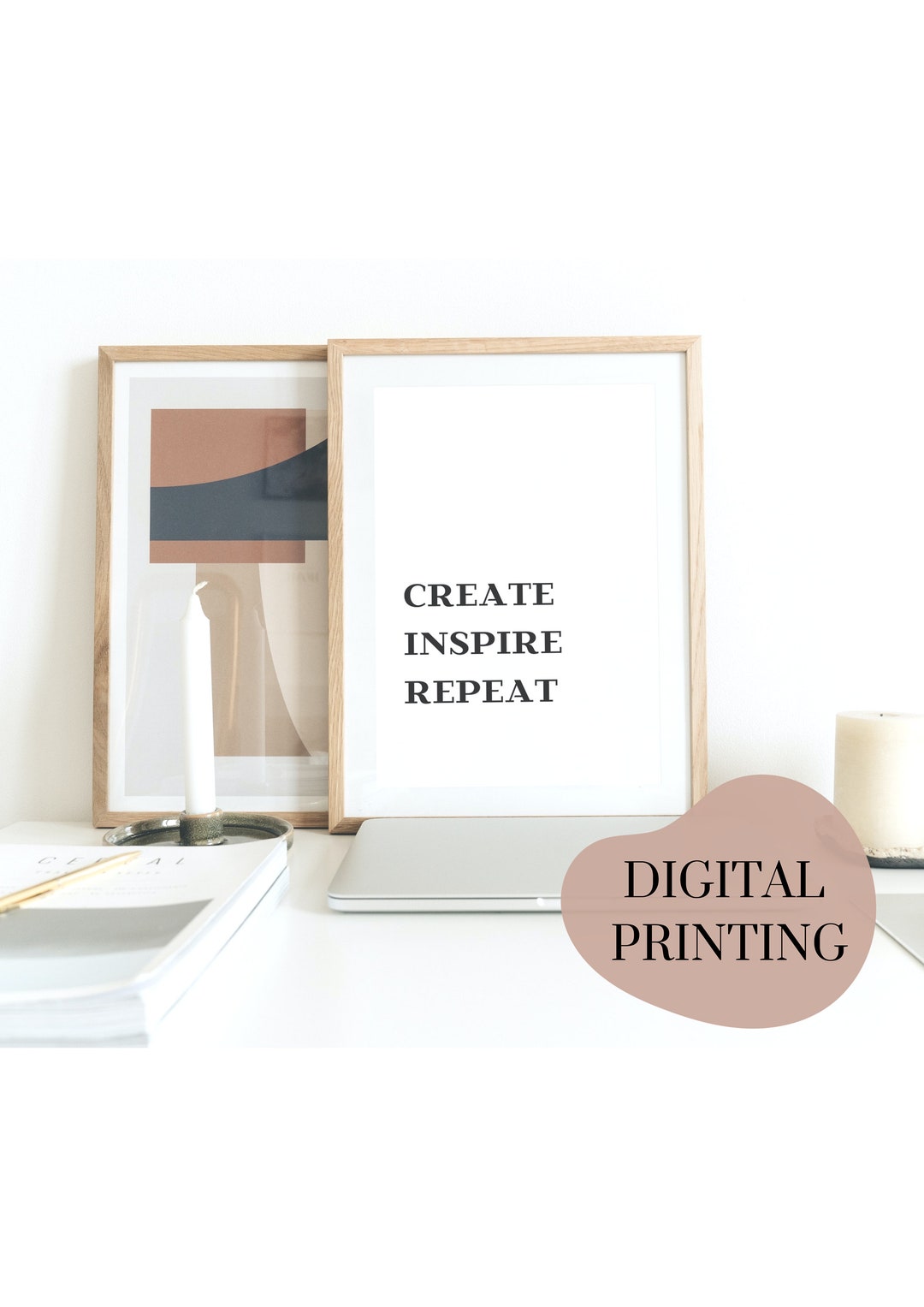 Create Inspire Repeat Quote Decor Art Printable - Etsy