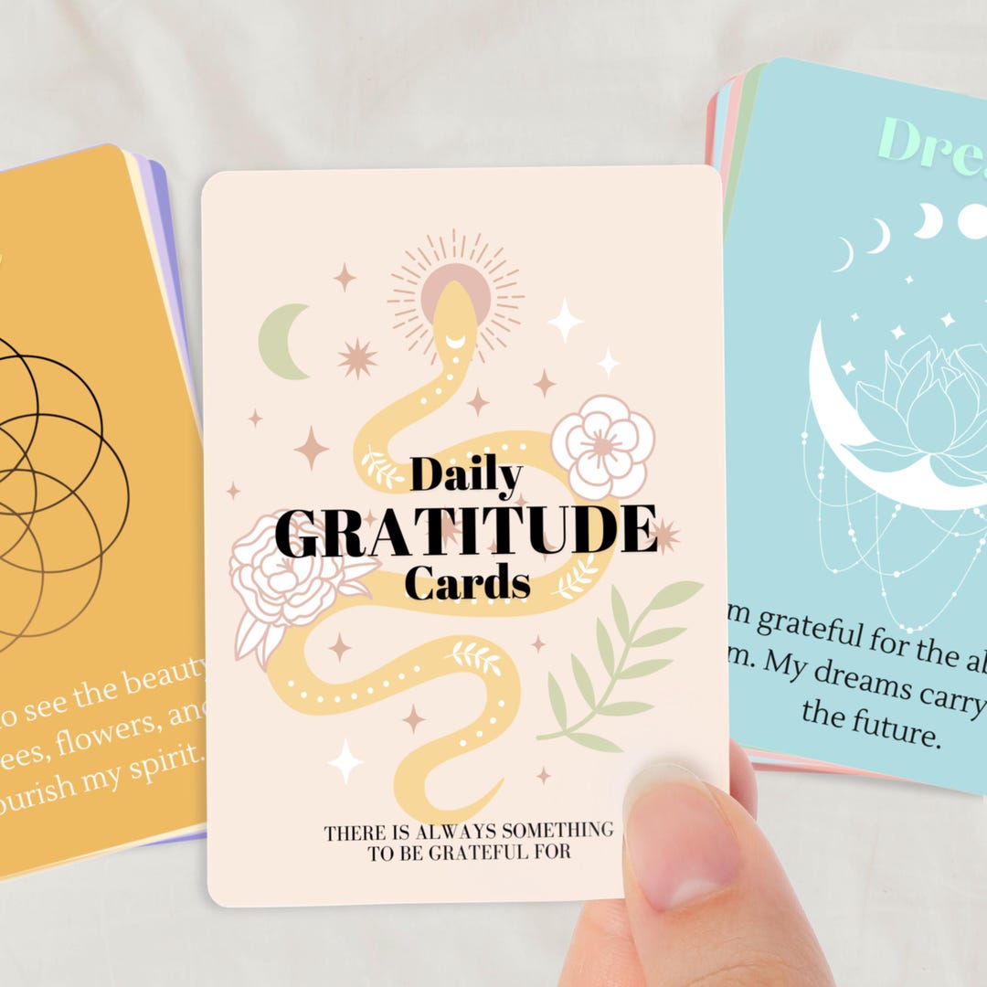 31 Days of Gratitude Cards | Digital Download | Printable Affirmation ...