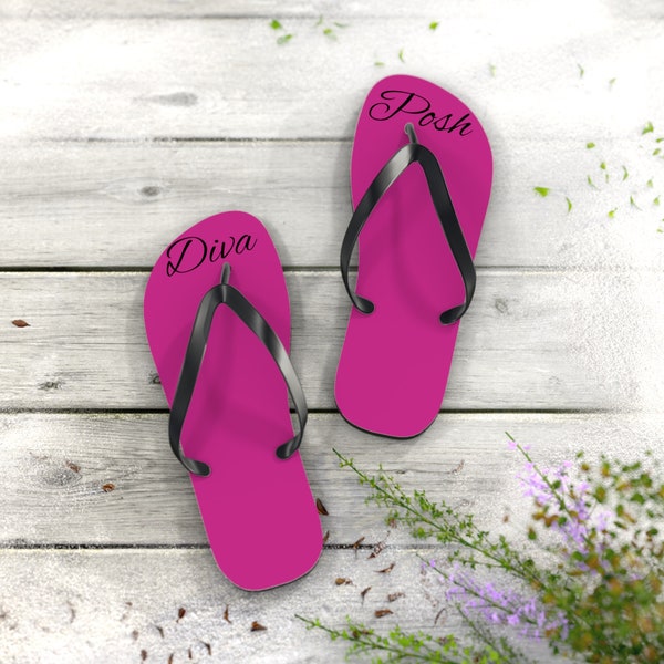 Hot Pink Flip Flops - Etsy