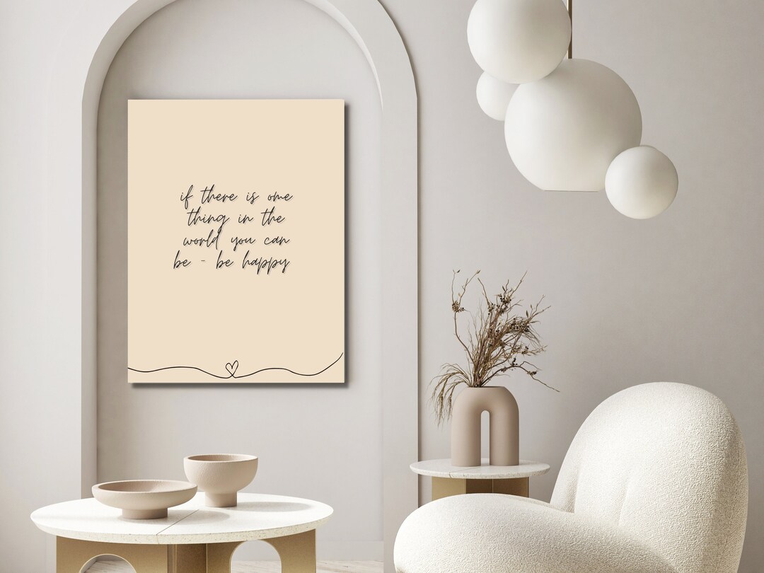 Be Happy, Printable Wall Art Prints, Home Decor, Positive ...