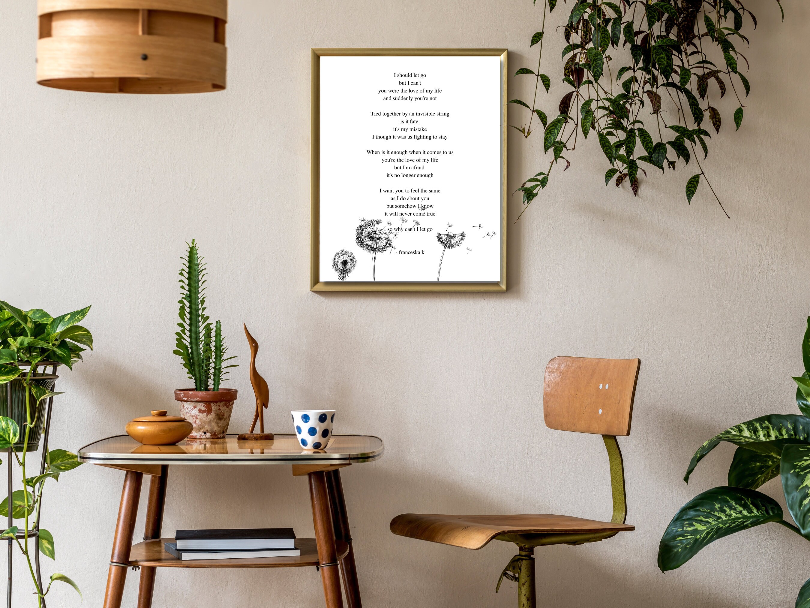 Let Go Original Poetry by Franceska K, Poem, Printable Wall Art, Prints ...