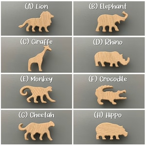 Safari Animal Dresser Knob for Nursery, Drawer Pull Handle for Kids ...