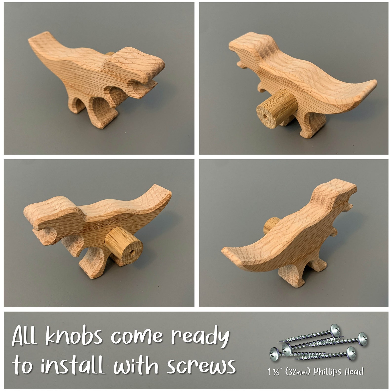 Dinosaur Dresser Knob for Nursery, Drawer Pull Handle for Kids Room. T ...