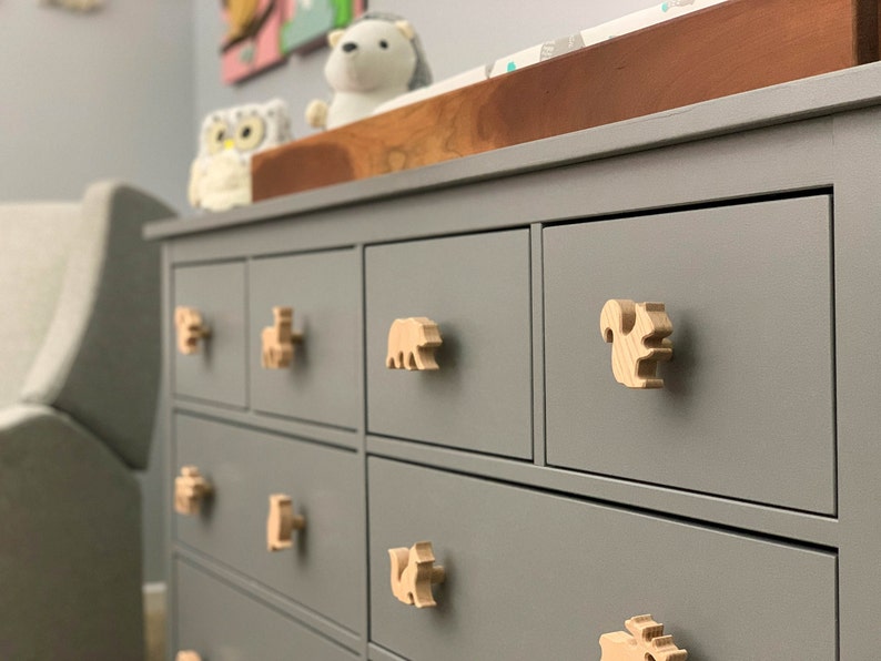 Woodland Animal Dresser Knobs for Nursery Forest Animal - Etsy