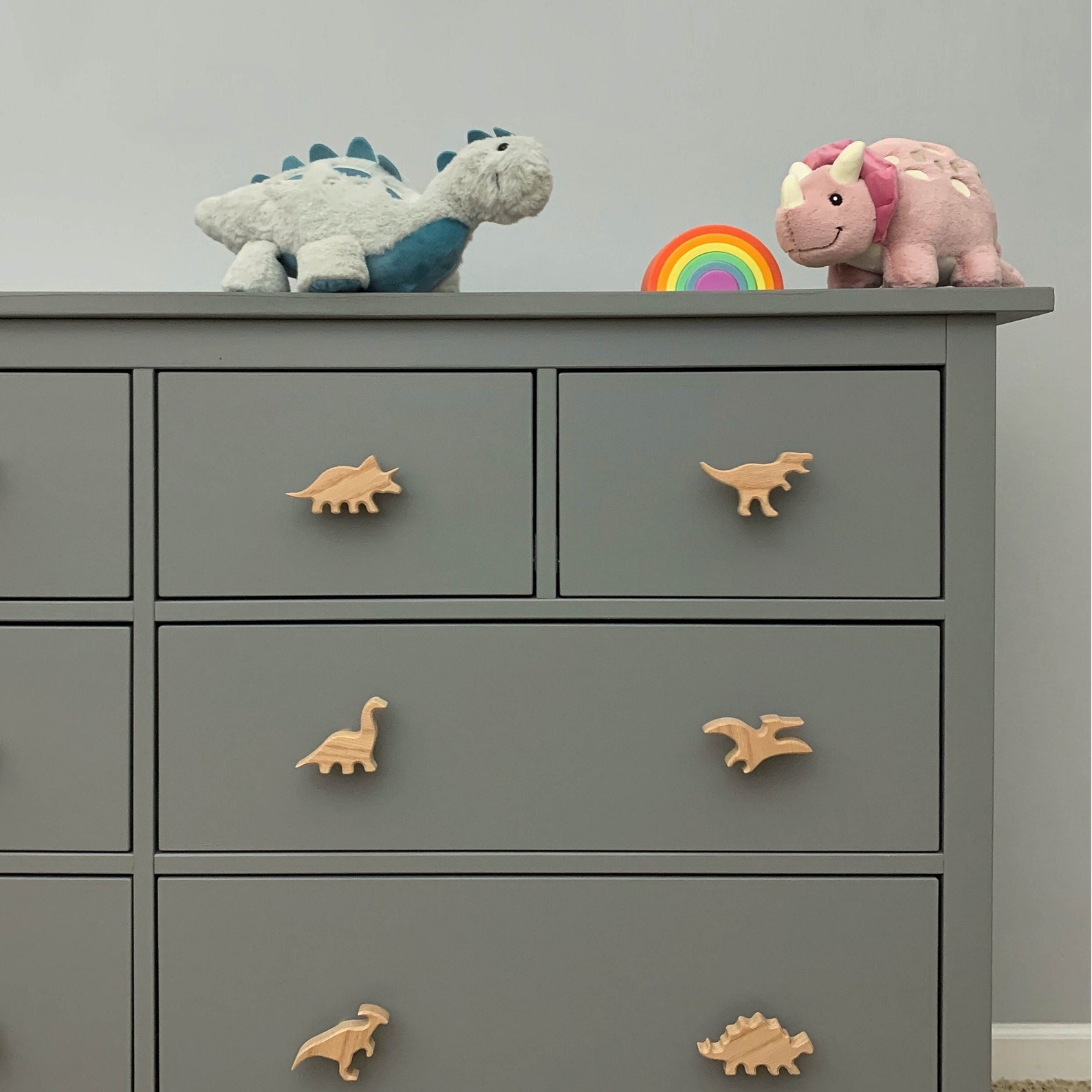 Dinosaur Dresser Knob for Nursery, Drawer Pull Handle for Kids Room. T ...