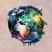 Earth Clipart Bundle, Earth Clipart Watercolor, Watercolor Earth, Earth ...